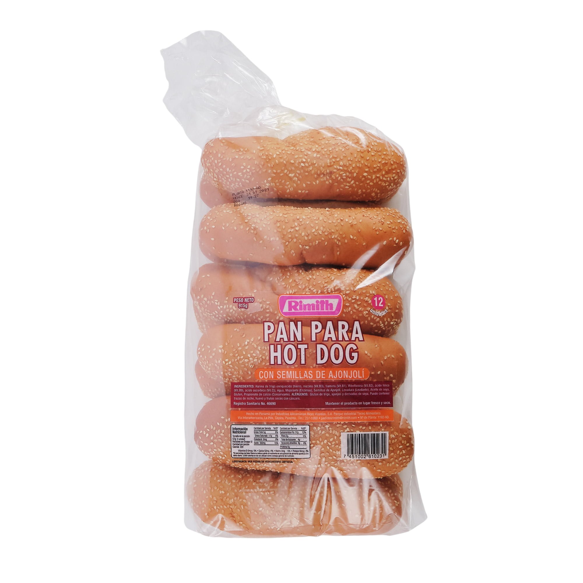 PAN RIMITH HOT DOG 12U – Iris Panama