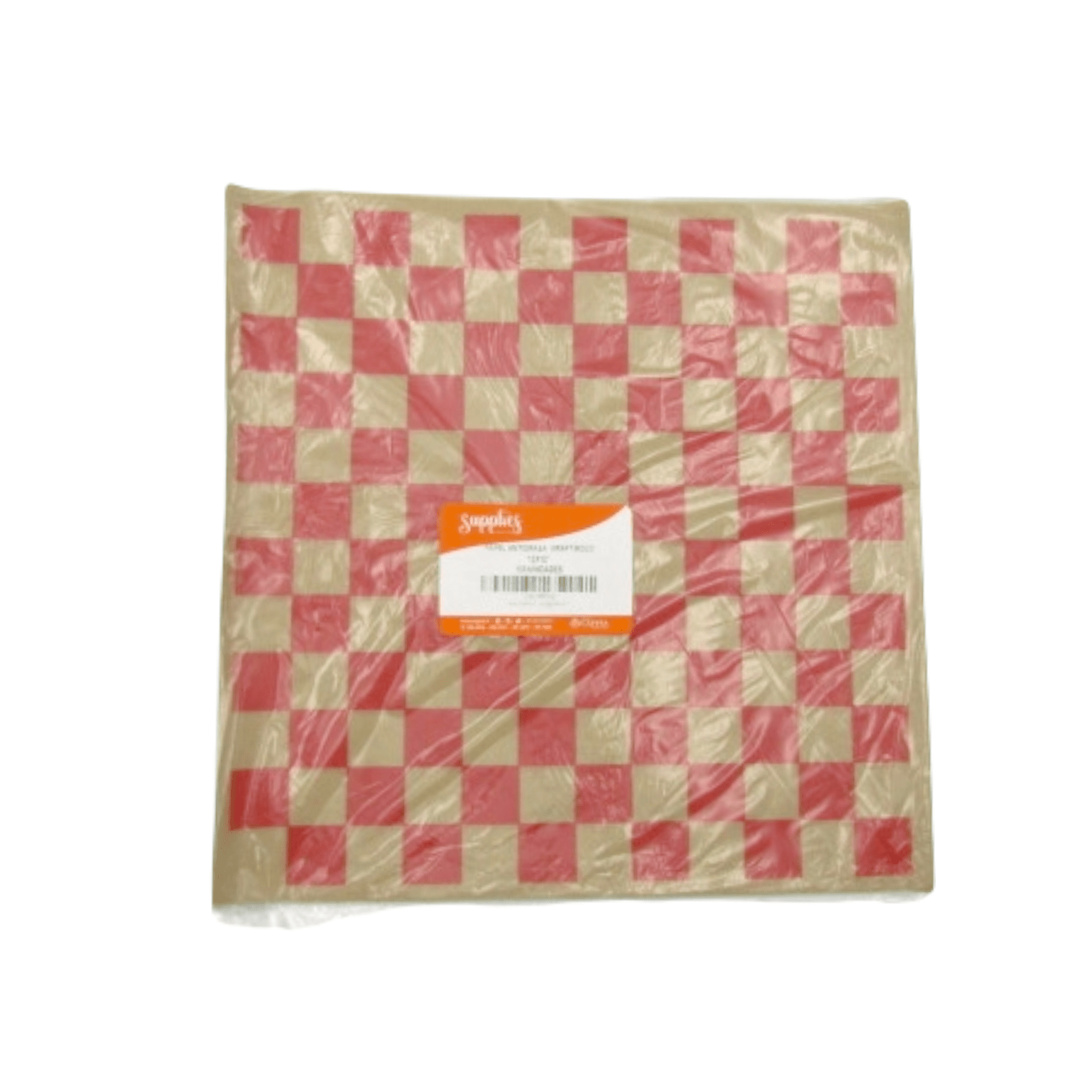 PAPEL ANTIGRASA KRAFT CUADROS ROJO 100U – Iris Panama